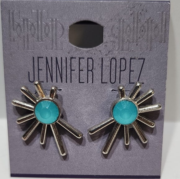 Jennifer Lopez | Jewelry | Jennifer Lopez Silver Tone Half Spike Blue ...